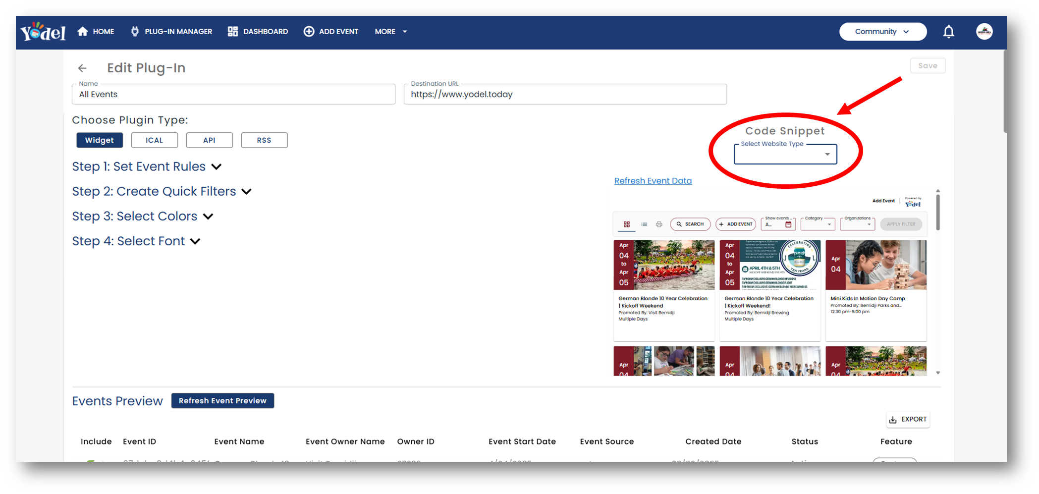 How to Find the Widget Code – Yodel