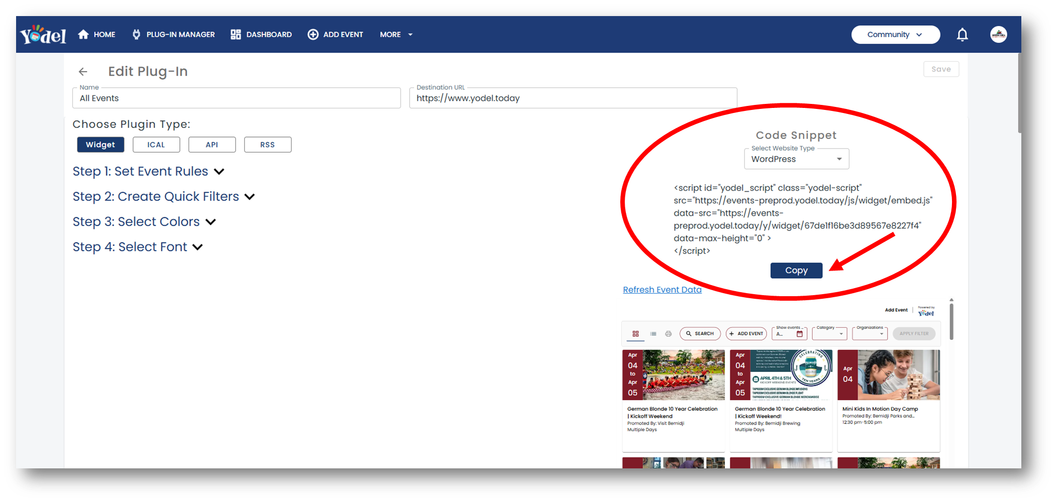 How to Find the Widget Code – Yodel