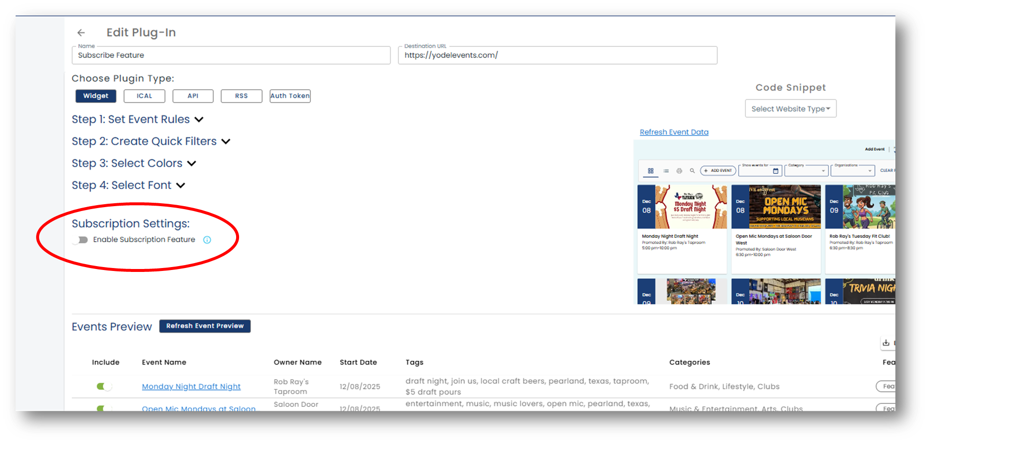 How to Enable or Disable the Subscribe Feature on Your Yodel Widget – Yodel